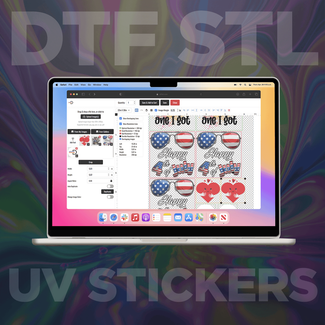 UV DTF Stickers By Size (New) – DTF STL