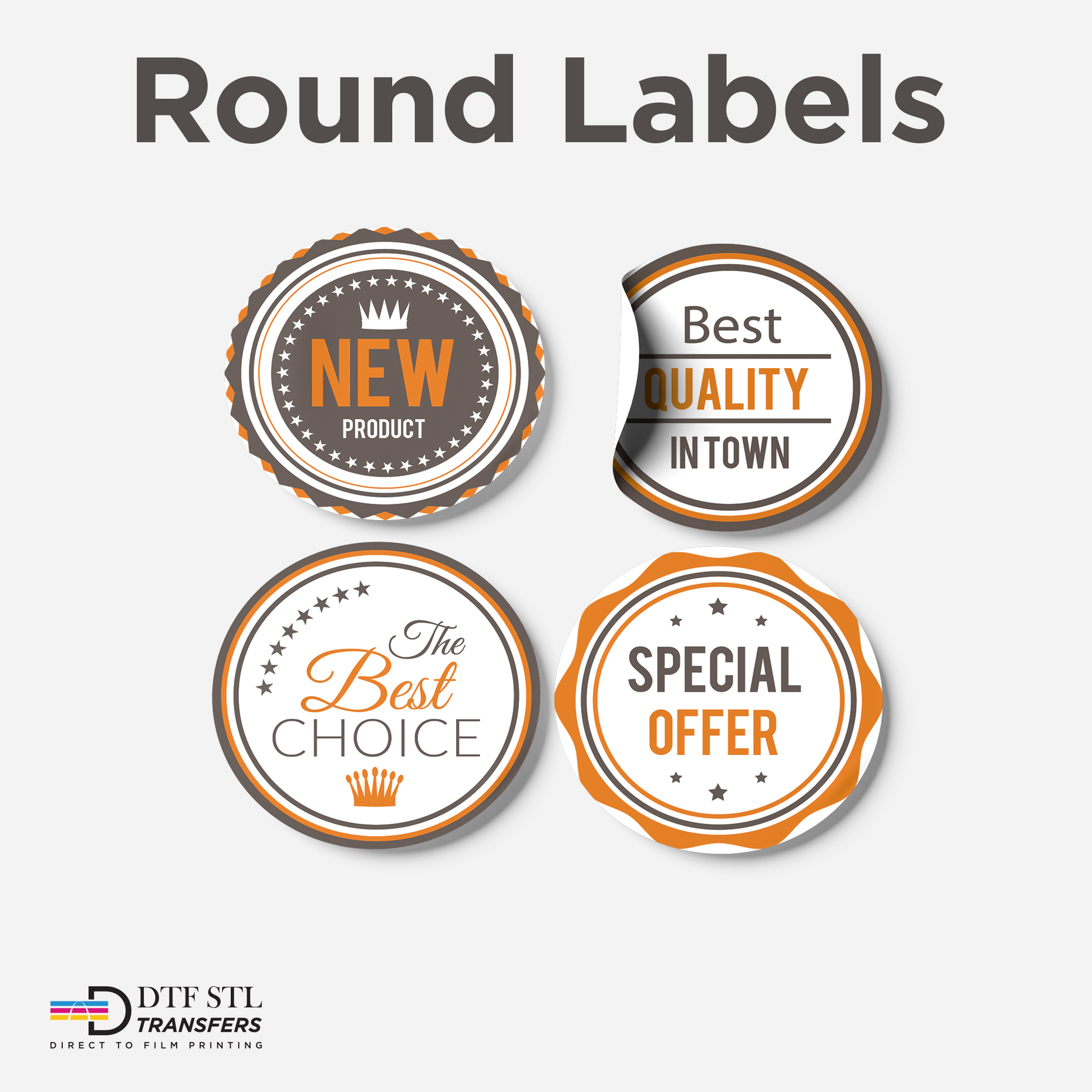 Round Labels (3 inches circle) – DTF STL